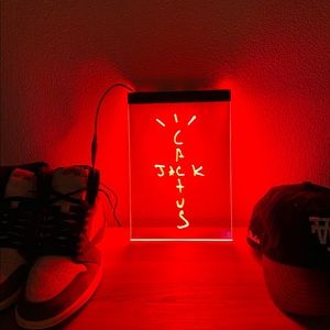 Other | Cactus Jack Led Neon Red Light Sign 8x12 | Poshmark